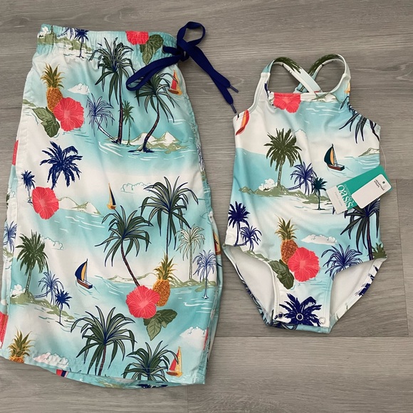 Outdoor Oasis | Swim | Outdoor Oasis Tropical Daddy And Me Swim Set ...